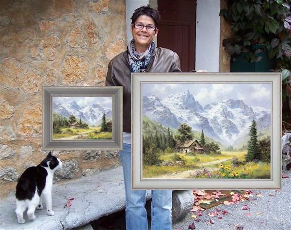 Chalet de montagne - Tableau Deco Montagne